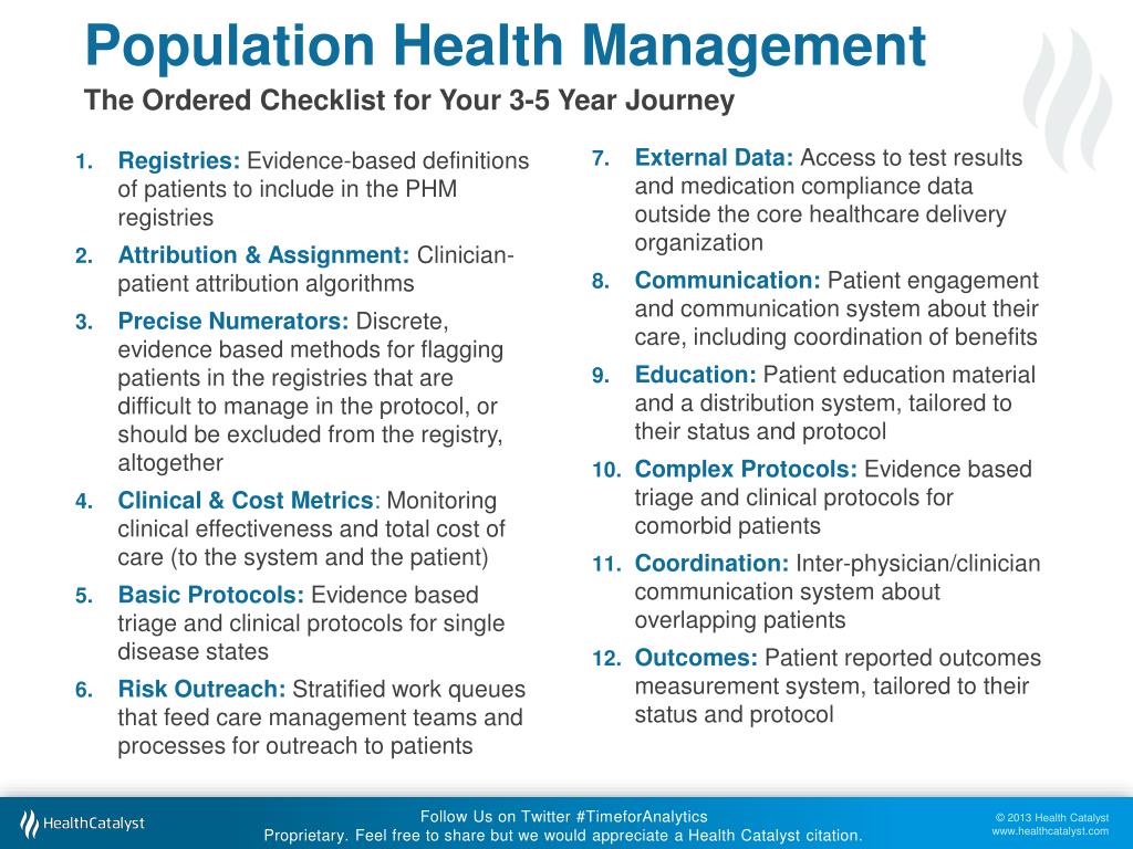 PPT - The 12-Criteria of Population Health Management By Dale Sanders ...