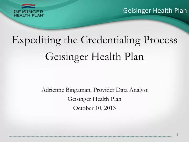 PPT - Geisinger Health Plan PowerPoint Presentation, free download - ID ...