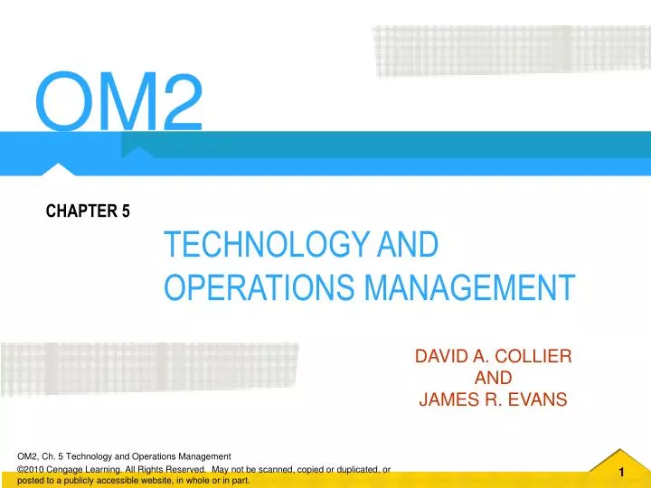 PPT - TECHNOLOGY AND OPERATIONS MANAGEMENT PowerPoint Presentation ...