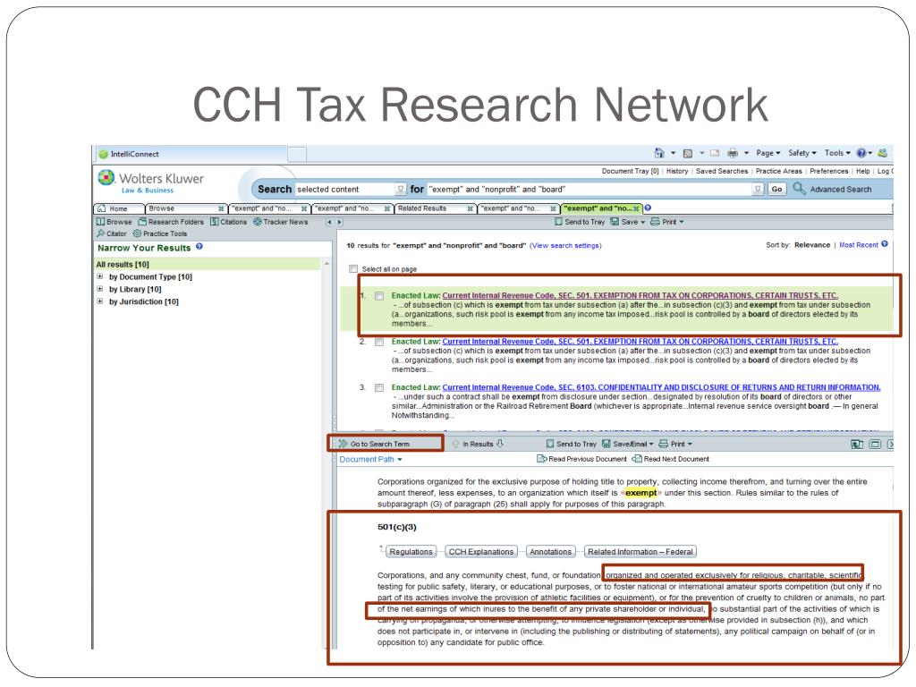PPT - Federal Tax Law Research PowerPoint Presentation, free download ...