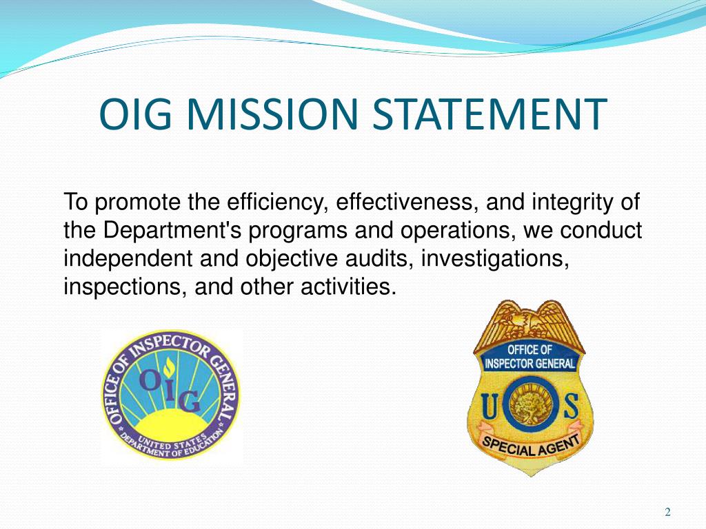 PPT - U.S. Department of Education Office of Inspector General ...