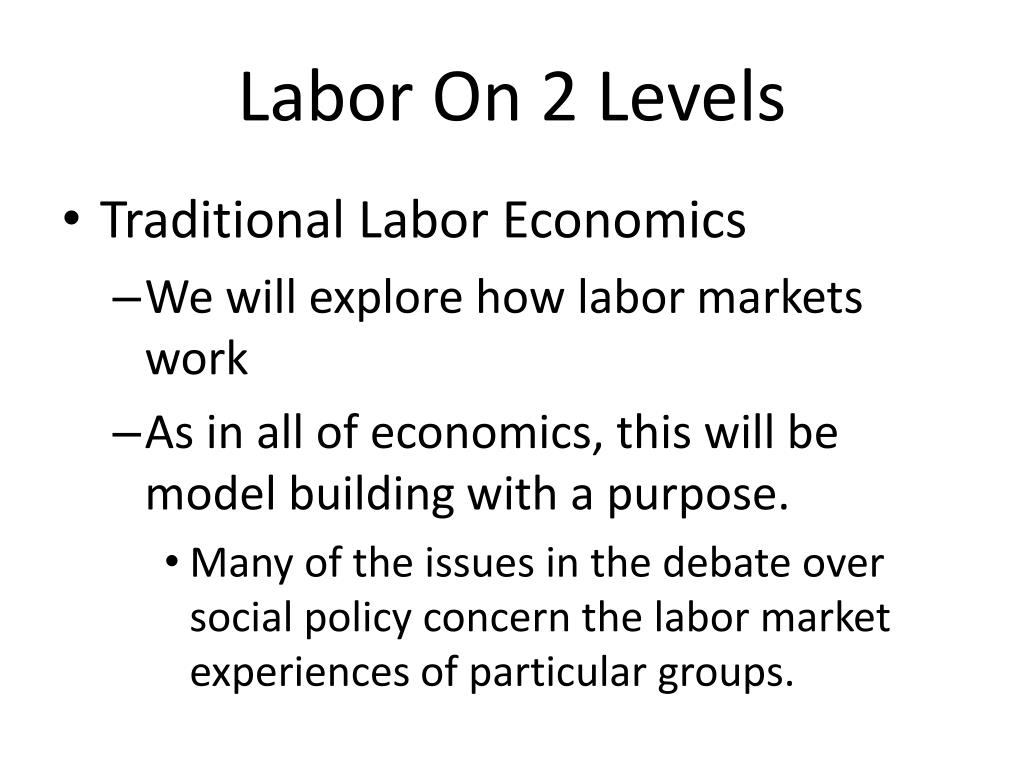 PPT - Labor Economics Classic and New PowerPoint Presentation, free ...