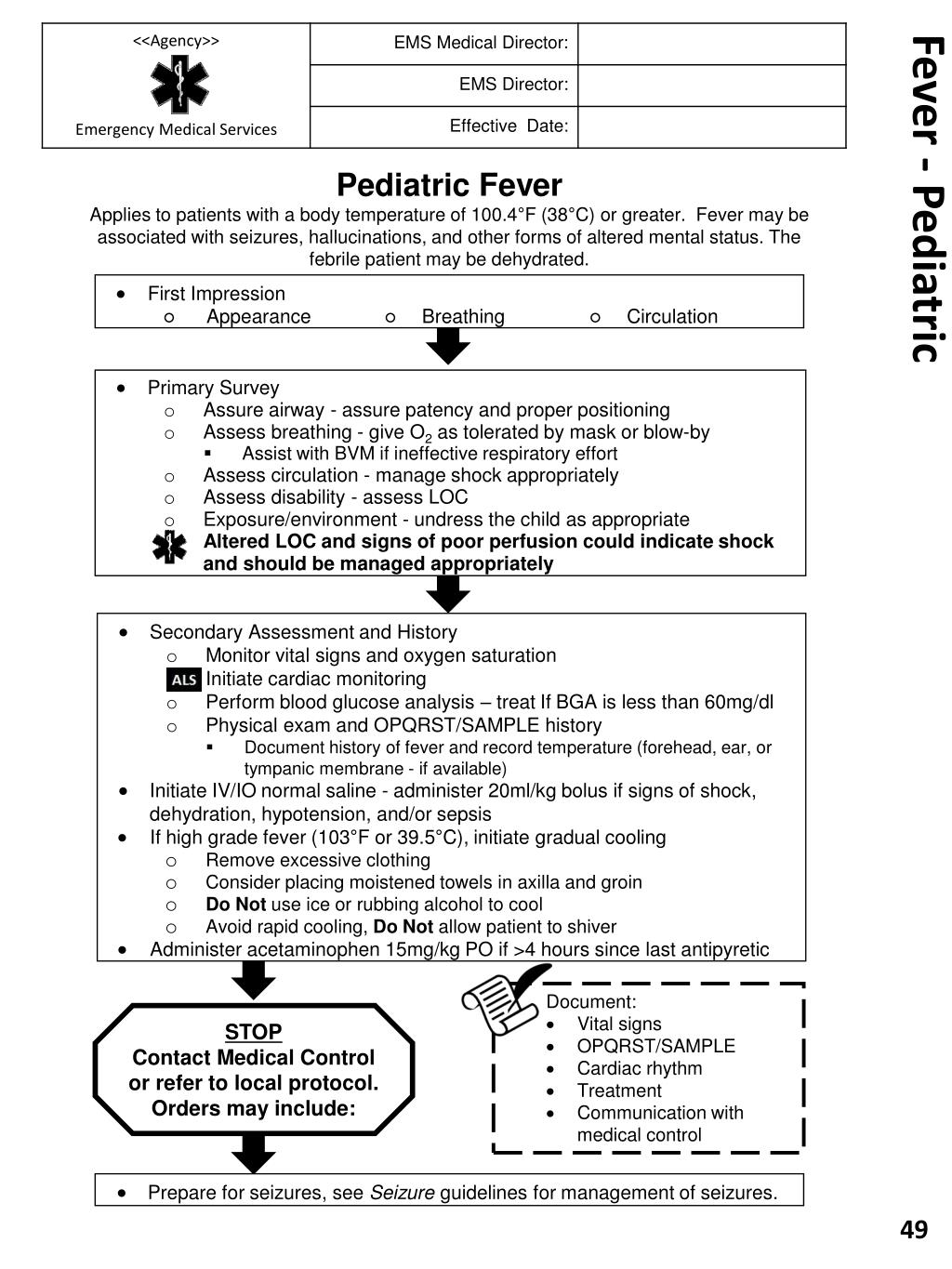 PPT - Emergency Medical Services Prehospital Clinical Operating Guidelines