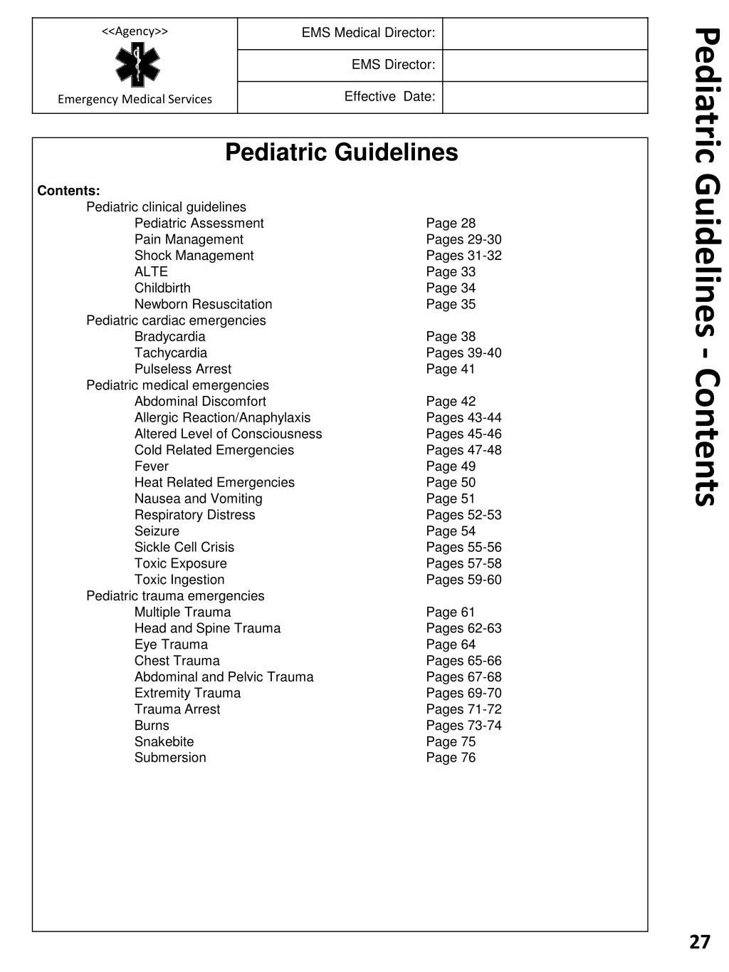 PPT - Emergency Medical Services Prehospital Clinical Operating Guidelines