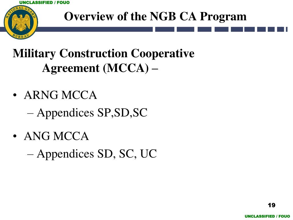 PPT - 2012 NASMRM Training Symposium NGB Cooperative Agreement Program ...