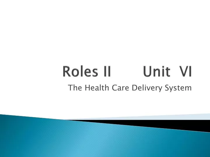 PPT - Roles II Unit VI PowerPoint Presentation, free download - ID:1675101