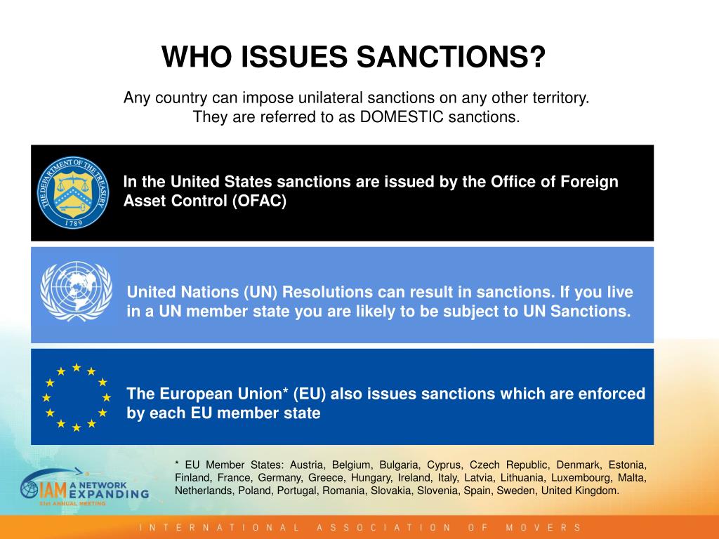 PPT - COMPLYING WITH SANCTIONS, SDNs & TRADE EMBARGOES Wednesday ...