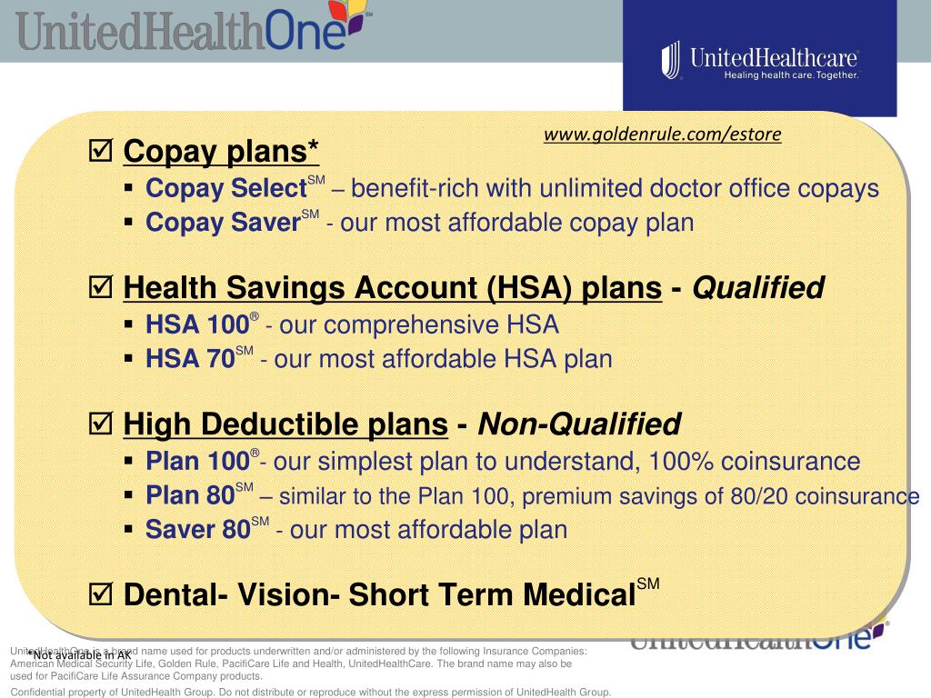 PPT - Health Plans for Individuals and Families Underwritten by Golden ...