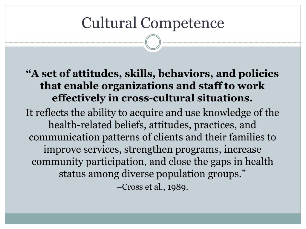 PPT - Cultural Competence in Health Care and its Contribution to ...