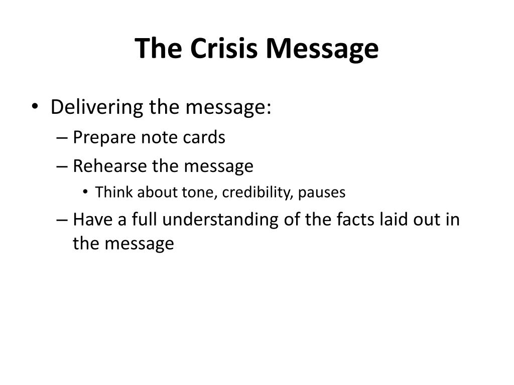 PPT - Crisis Communication to Students, Parents, Police, the Press and ...