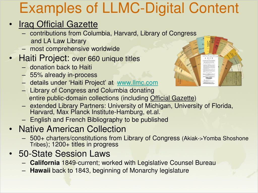 PPT - New CRL Digital Resources in Law and Government: LLMC-Digital ...