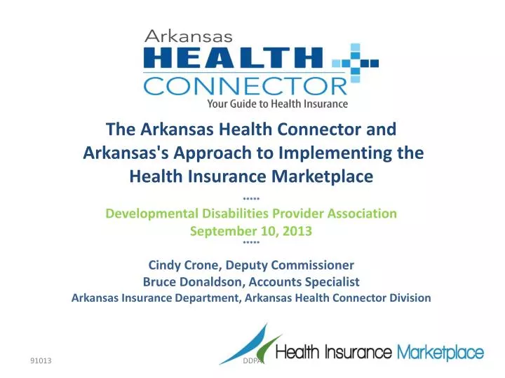 PPT - The Arkansas Health Connector and Arkansas's Approach to ...