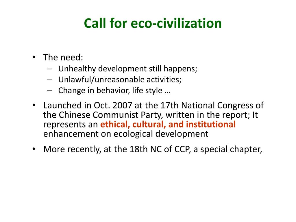 PPT - From Eco-City to Eco-Civilization PowerPoint Presentation, free ...