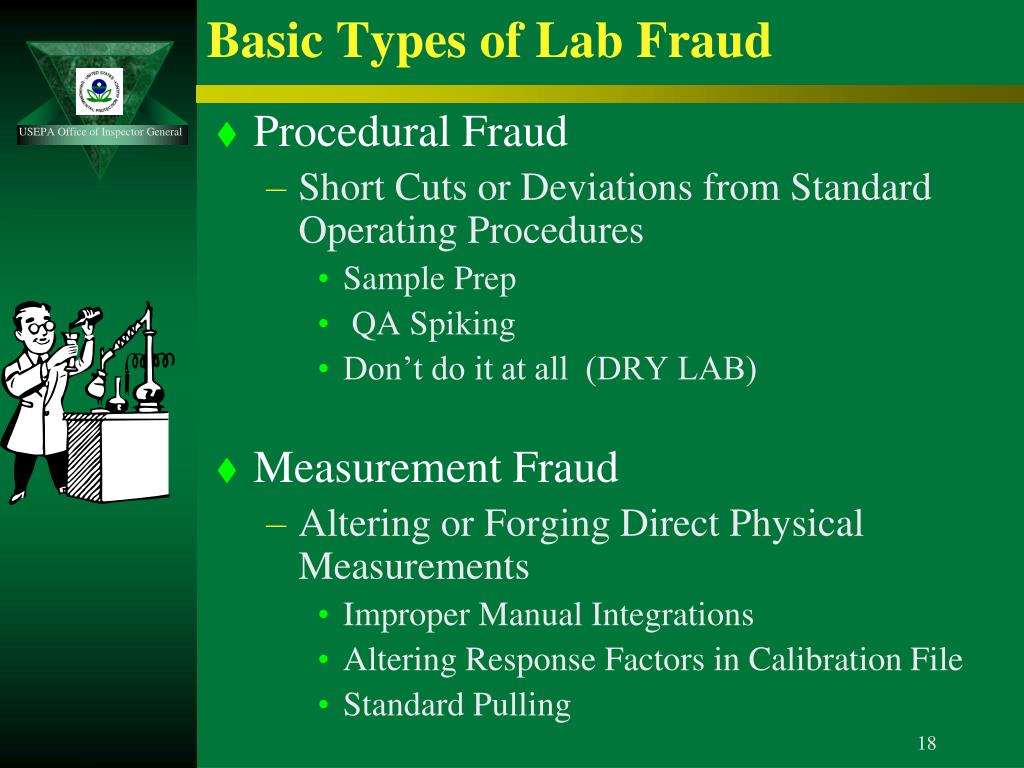 PPT - Laboratory Fraud – We are still here… Bruce A. Woods, Ph.D ...
