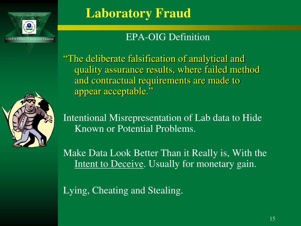 PPT - Laboratory Fraud – We are still here… Bruce A. Woods, Ph.D ...