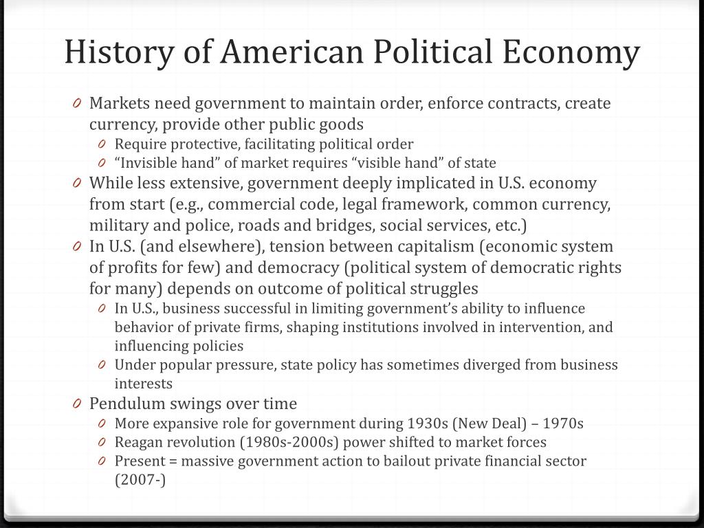 Ppt History Of American Political Economy Powerpoint Presentation