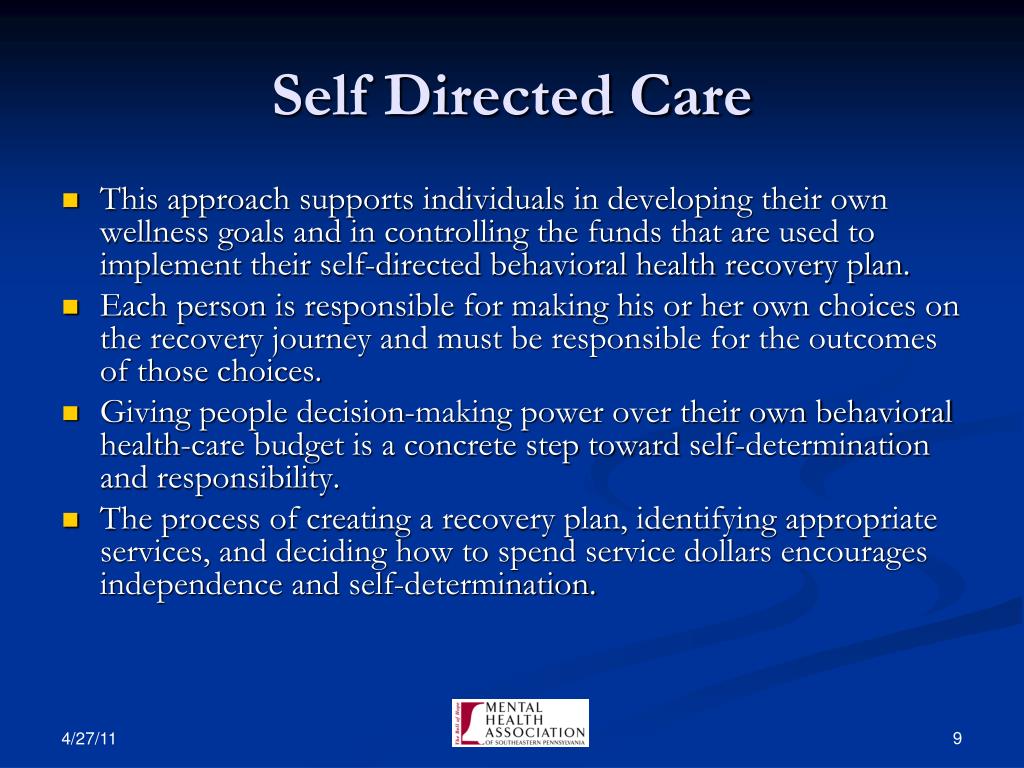 PPT - MHASP Consumer Recovery Investment Fund: Self Directed Care ...
