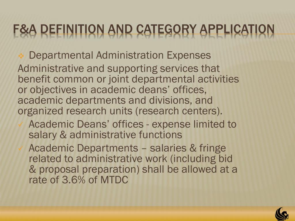 PPT - Facilities & Administration Costs & Service Centers Presented by ...