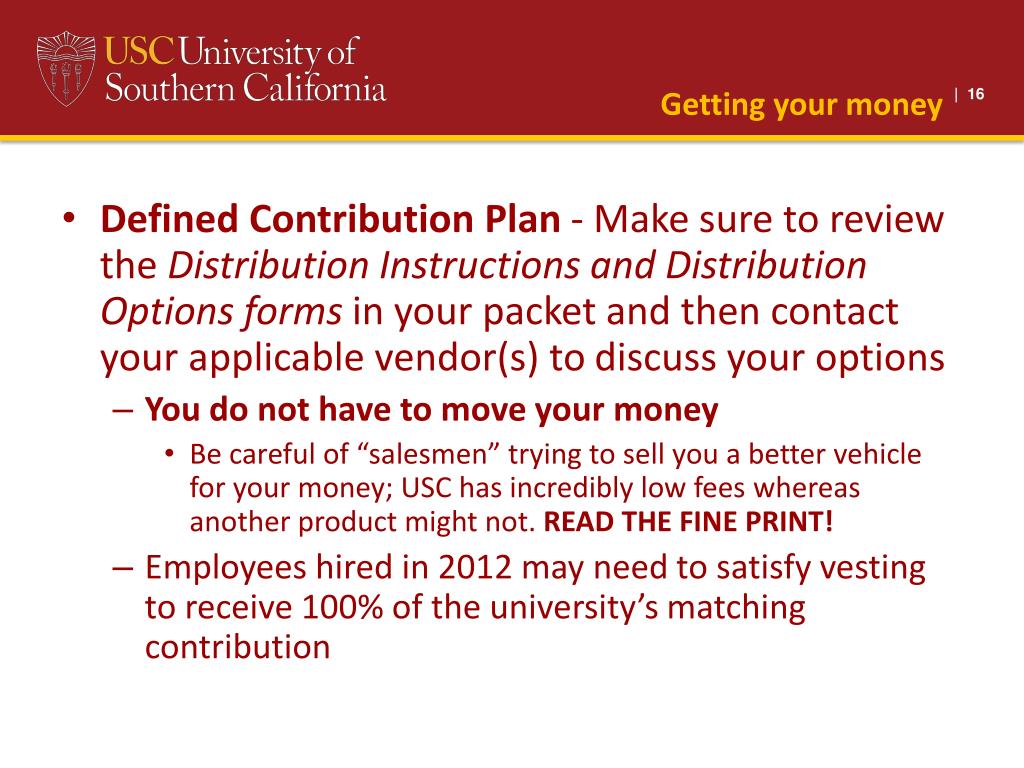 PPT - USC Benefits Administration “Taking pride in your peace of mind ...