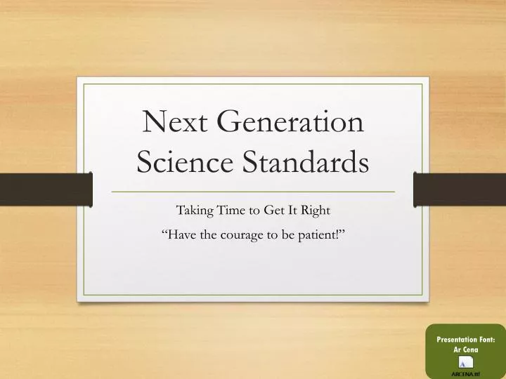 PPT - Next Generation Science Standards PowerPoint Presentation, free ...