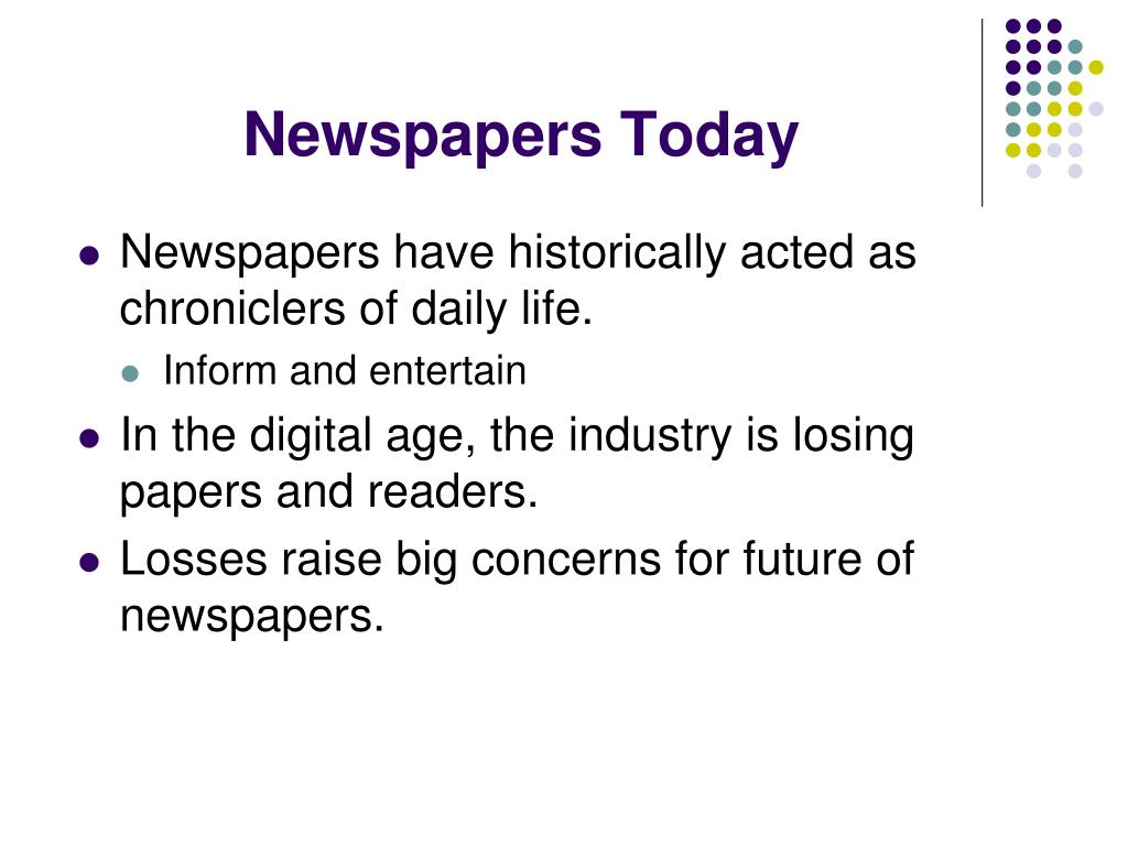 PPT - Newspapers: The Rise and Decline of Modern Journalism PowerPoint ...