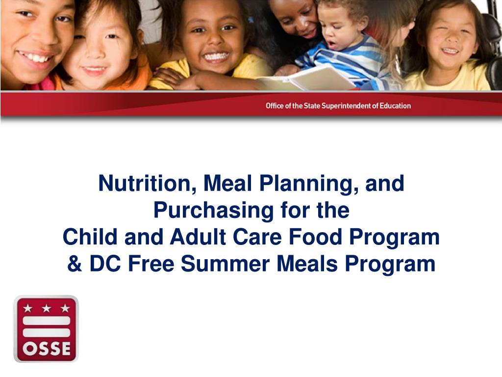 PPT - Nutrition, Meal Planning, and Purchasing for the Child and Adult ...