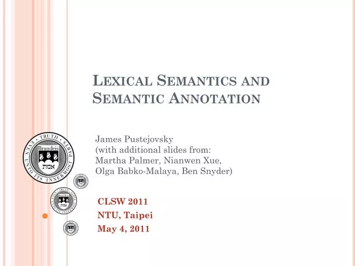 PPT - Lexical Semantics and Semantic Annotation PowerPoint Presentation ... PPT - Lexical Semantics and Semantic Annotation PowerPoint Presentation ...