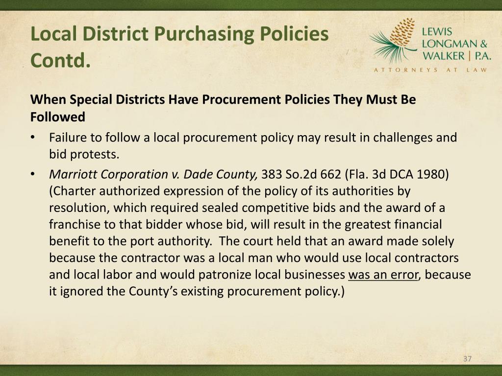 PPT - Contract Management and Procurement (Certified District Official ...