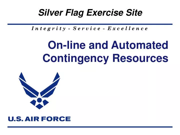 PPT - On-line and Automated Contingency Resources PowerPoint ...