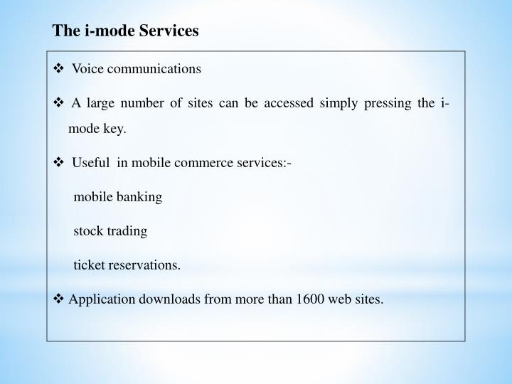 PPT - A SEMINAR PRESENTATION ON “ I-mode TECHNOLOGY ” PowerPoint ...