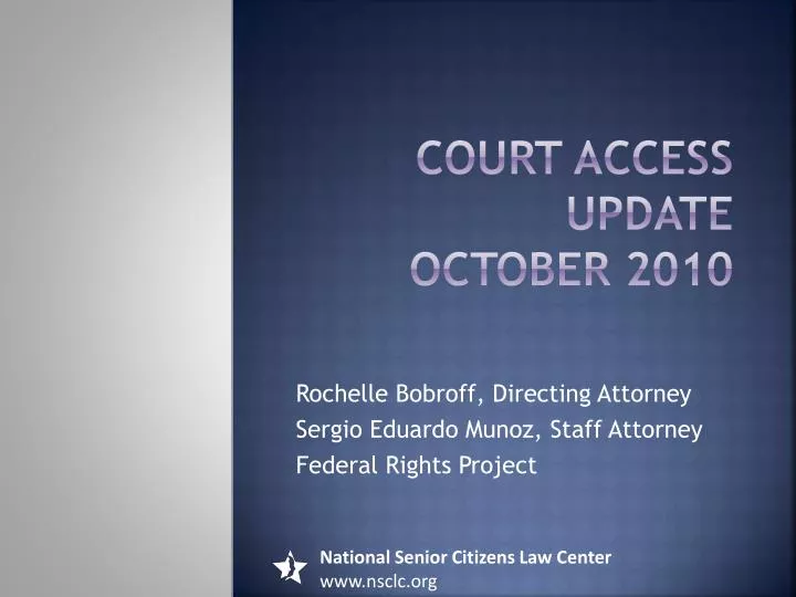 PPT - Court access update october 2010 PowerPoint Presentation, free ...
