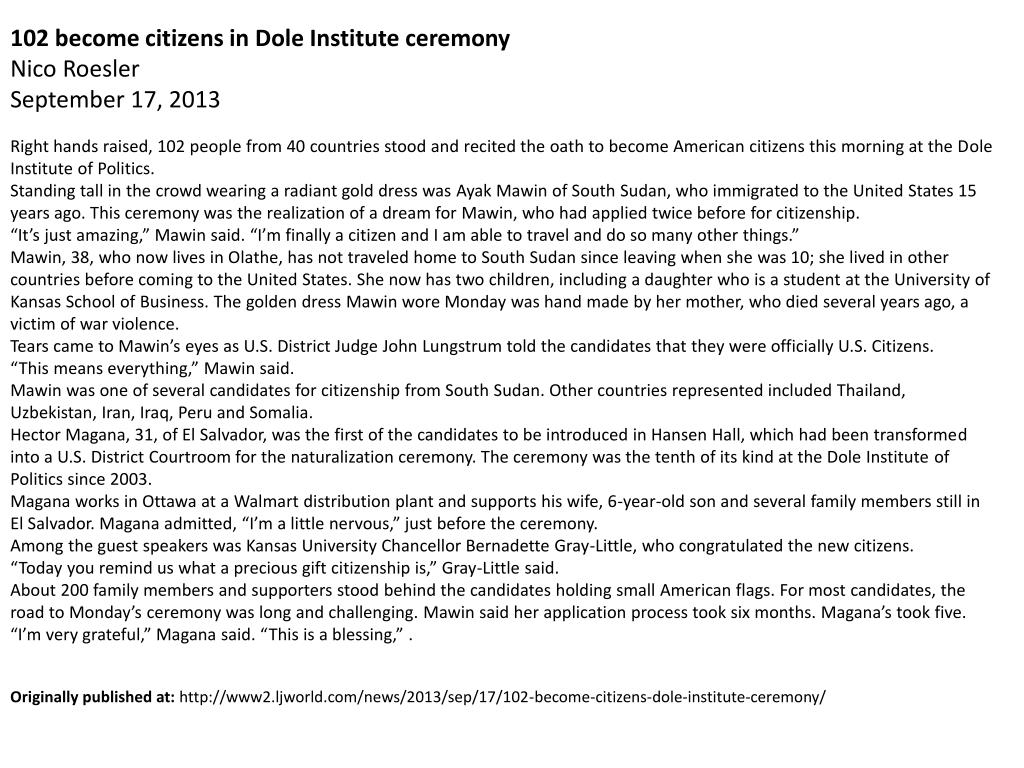 PPT - ‘We The People’ Defining Citizenship in America PowerPoint ...