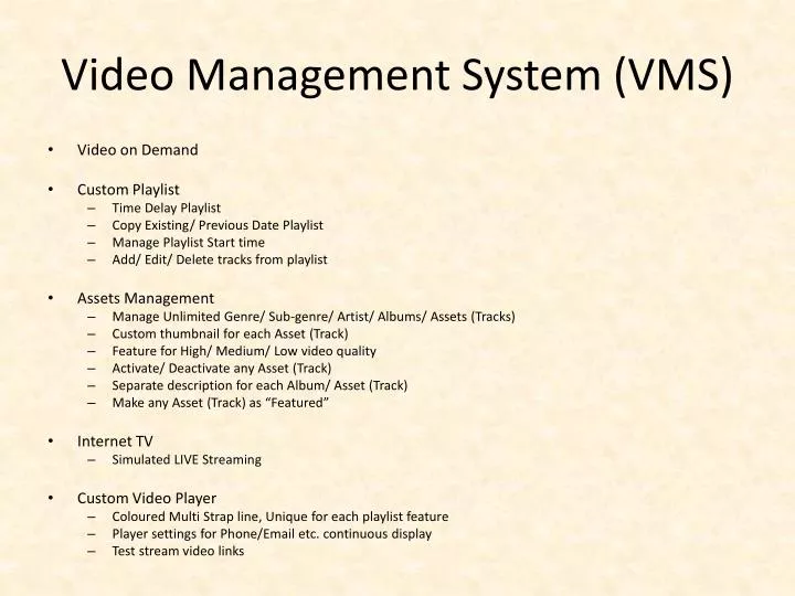 PPT - Video Management System (VMS) PowerPoint Presentation, free ...