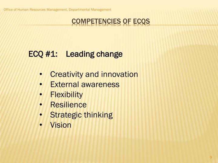 PPT - Guide to Writing Executive Core Qualifications (ECQs) PowerPoint ...