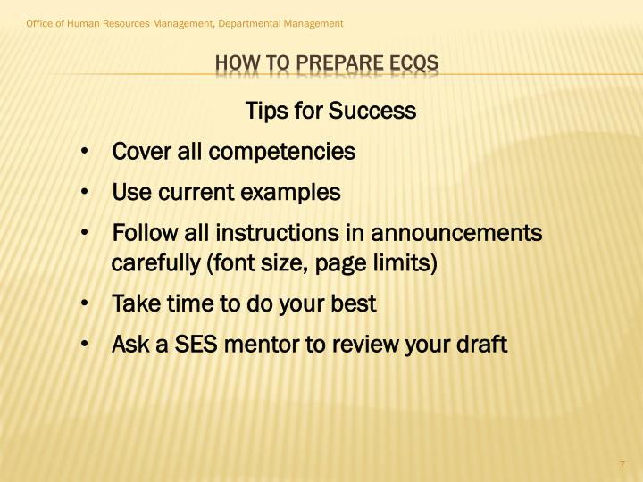 PPT - Guide to Writing Executive Core Qualifications (ECQs) PowerPoint ...