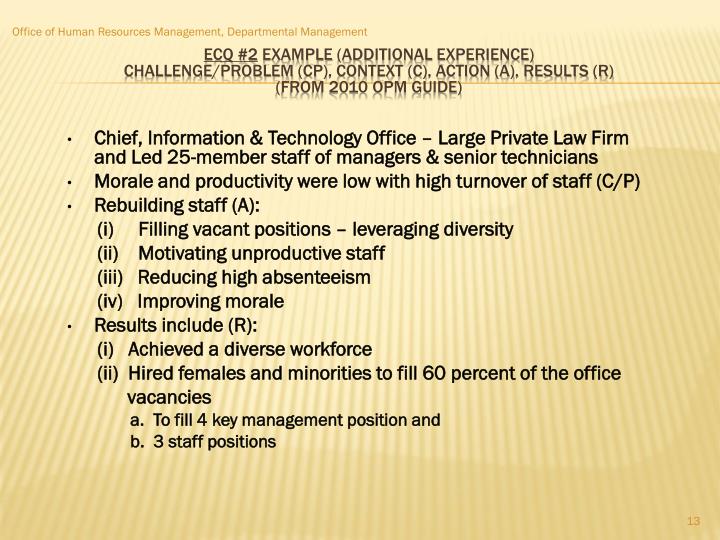 PPT - Guide to Writing Executive Core Qualifications (ECQs) PowerPoint Presentation - ID:1679188