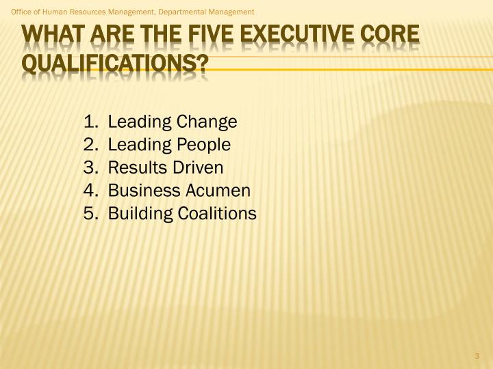 PPT - Guide to Writing Executive Core Qualifications (ECQs) PowerPoint Presentation - ID:1679188