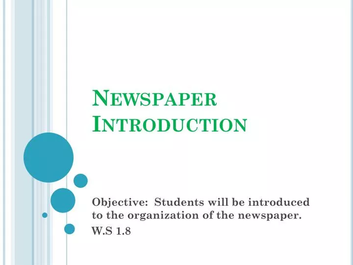 PPT - Newspaper Introduction PowerPoint Presentation, free download ...