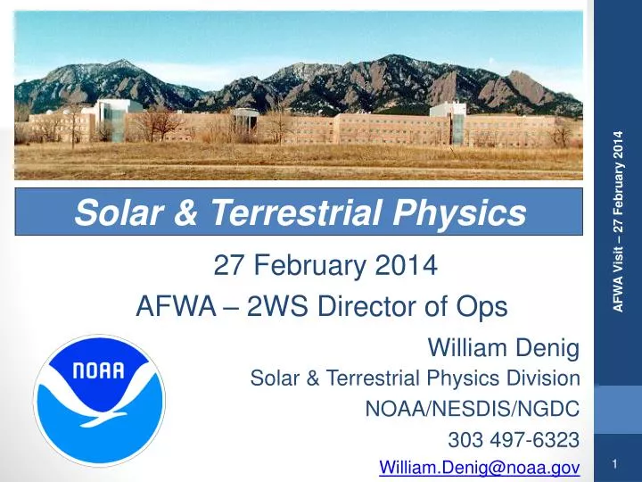 PPT - Solar & Terrestrial Physics PowerPoint Presentation, free ...