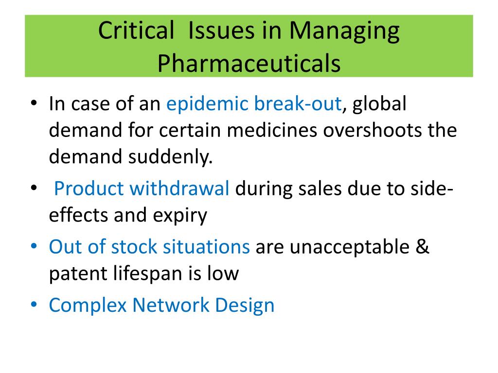 PPT - Opportunities and Challenges for Pharmaceutical Supply Chains in ...