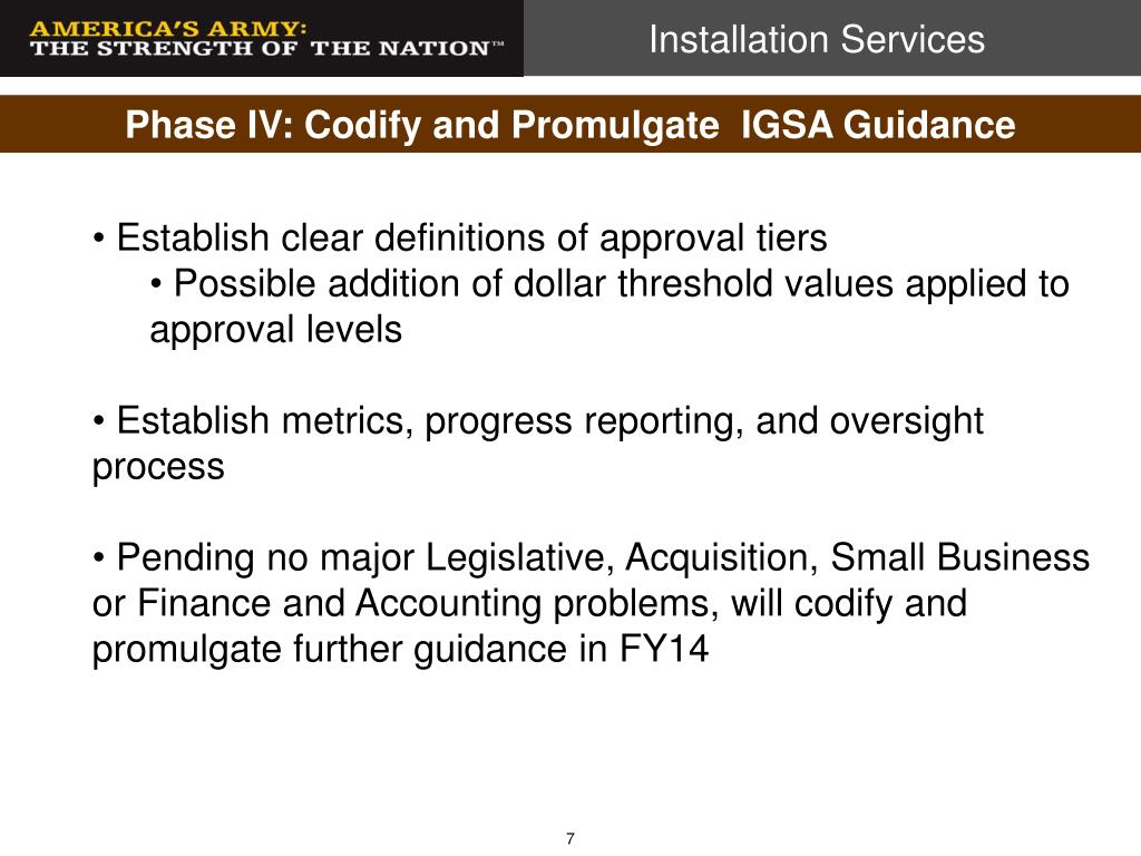 PPT - Intergovernmental Support Agreements (IGSAs) Information Briefing ...