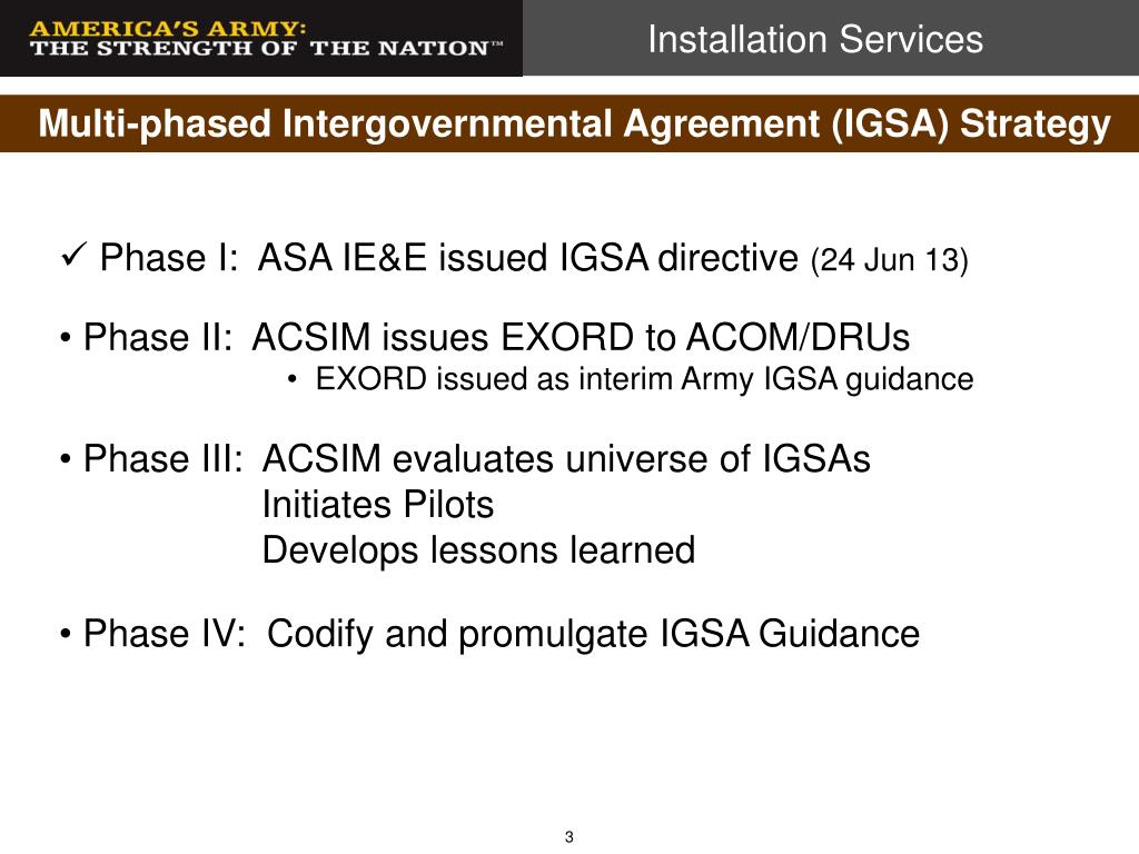 PPT - Intergovernmental Support Agreements (IGSAs) Information Briefing ...