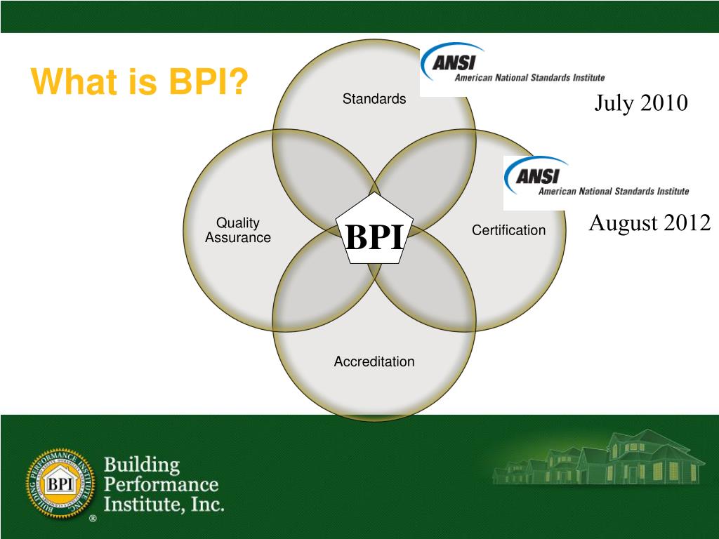 PPT - Raising the Bar in Home Performance: Quality Assurance with BPI ...