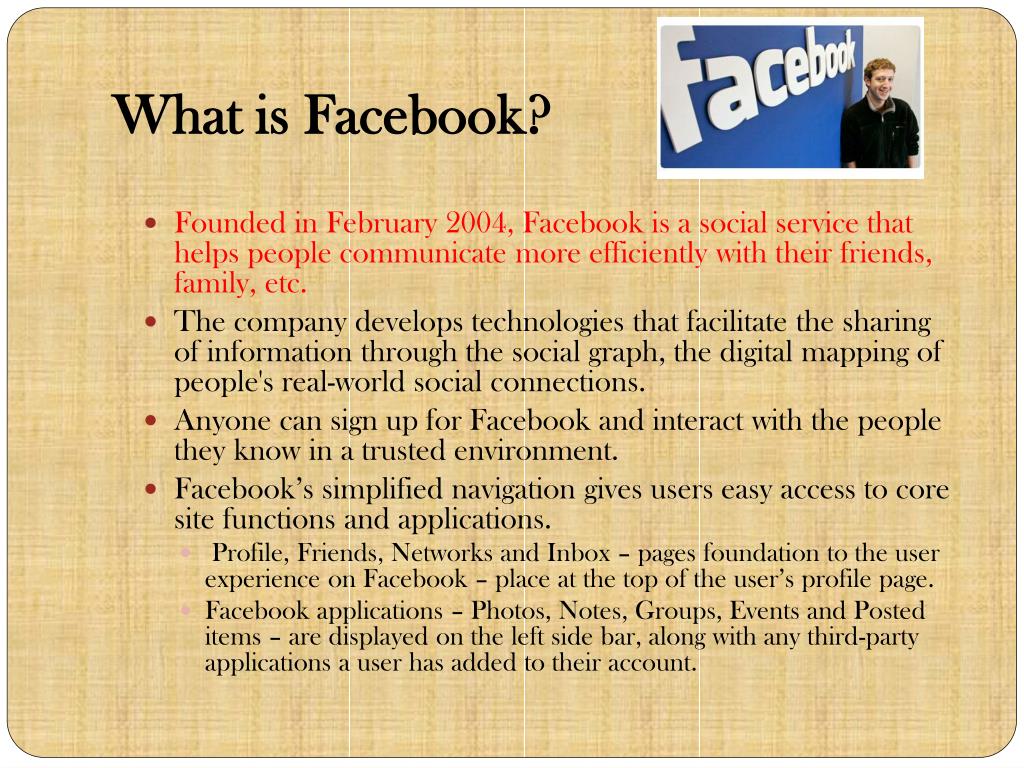 PPT - Facebook B y Lana M aric , S hawneese Drake and D an J ames ...