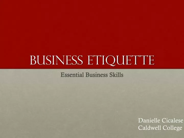 PPT - Business Etiquette PowerPoint Presentation, free download - ID ...
