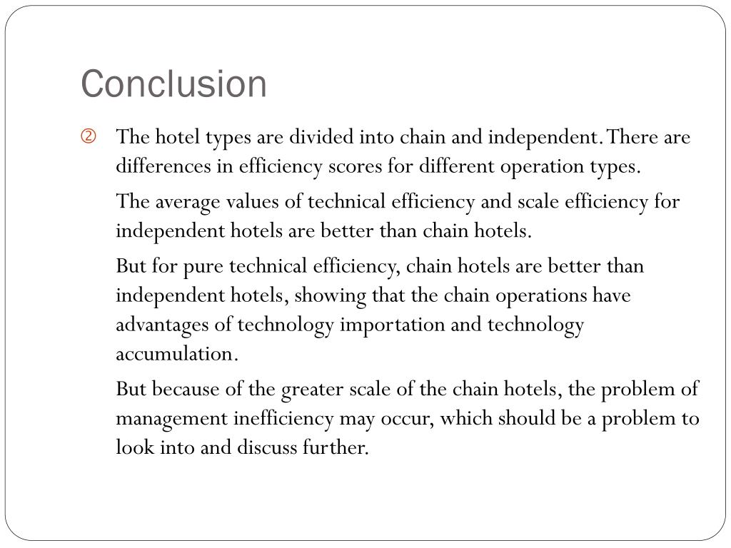 PPT - A Study of Management Efficiency for International Resort Hotels ...