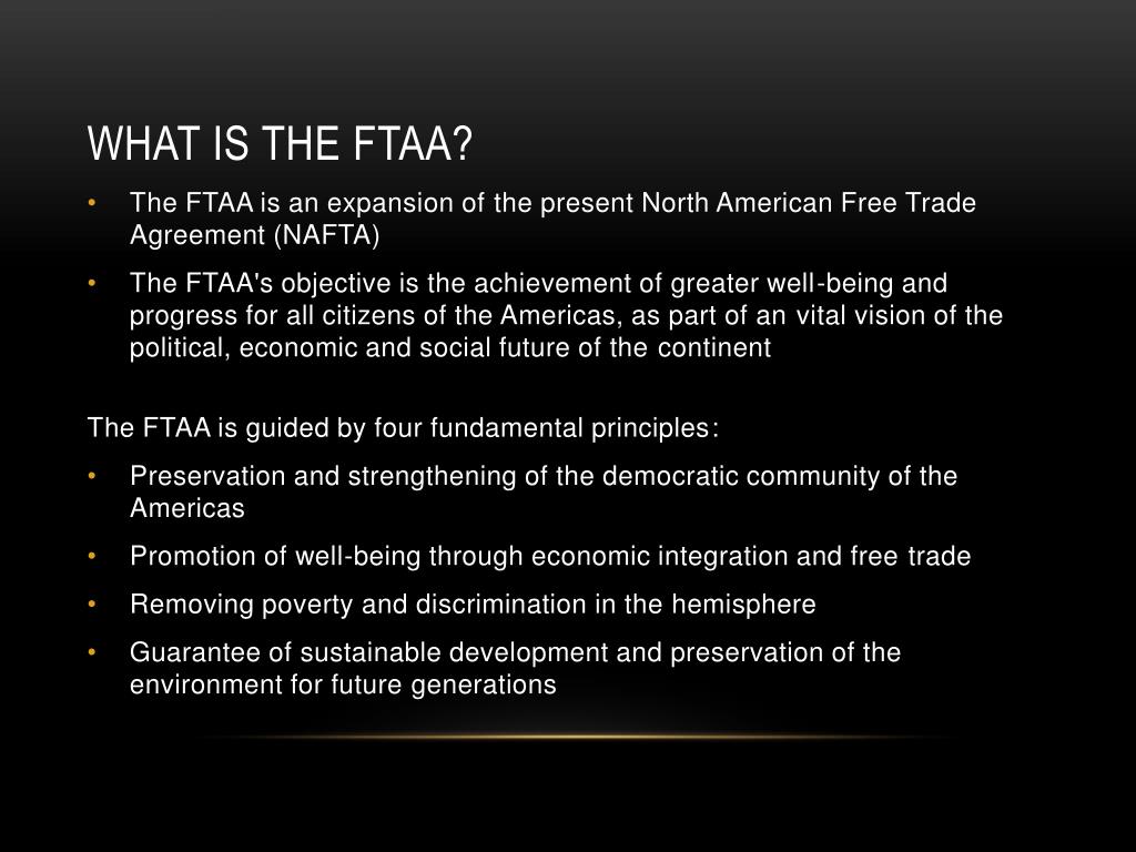 PPT - The free trade area of the Americas PowerPoint Presentation, free ...