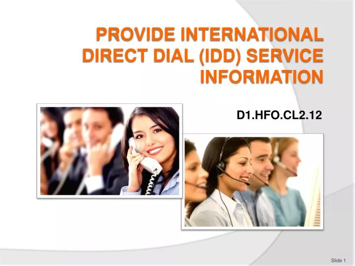 PPT - PROVIDE INTERNATIONAL DIRECT DIAL (IDD) SERVICE INFORMATION ...