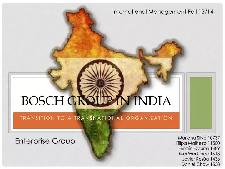 PPT - BOSCH GROUP IN INDIA PowerPoint Presentation, free download - ID ...