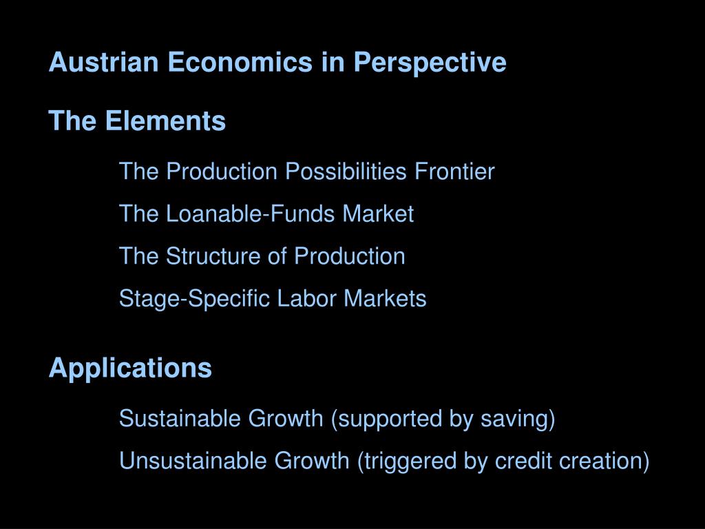 PPT - The Austrian School of Economics PowerPoint Presentation, free ...